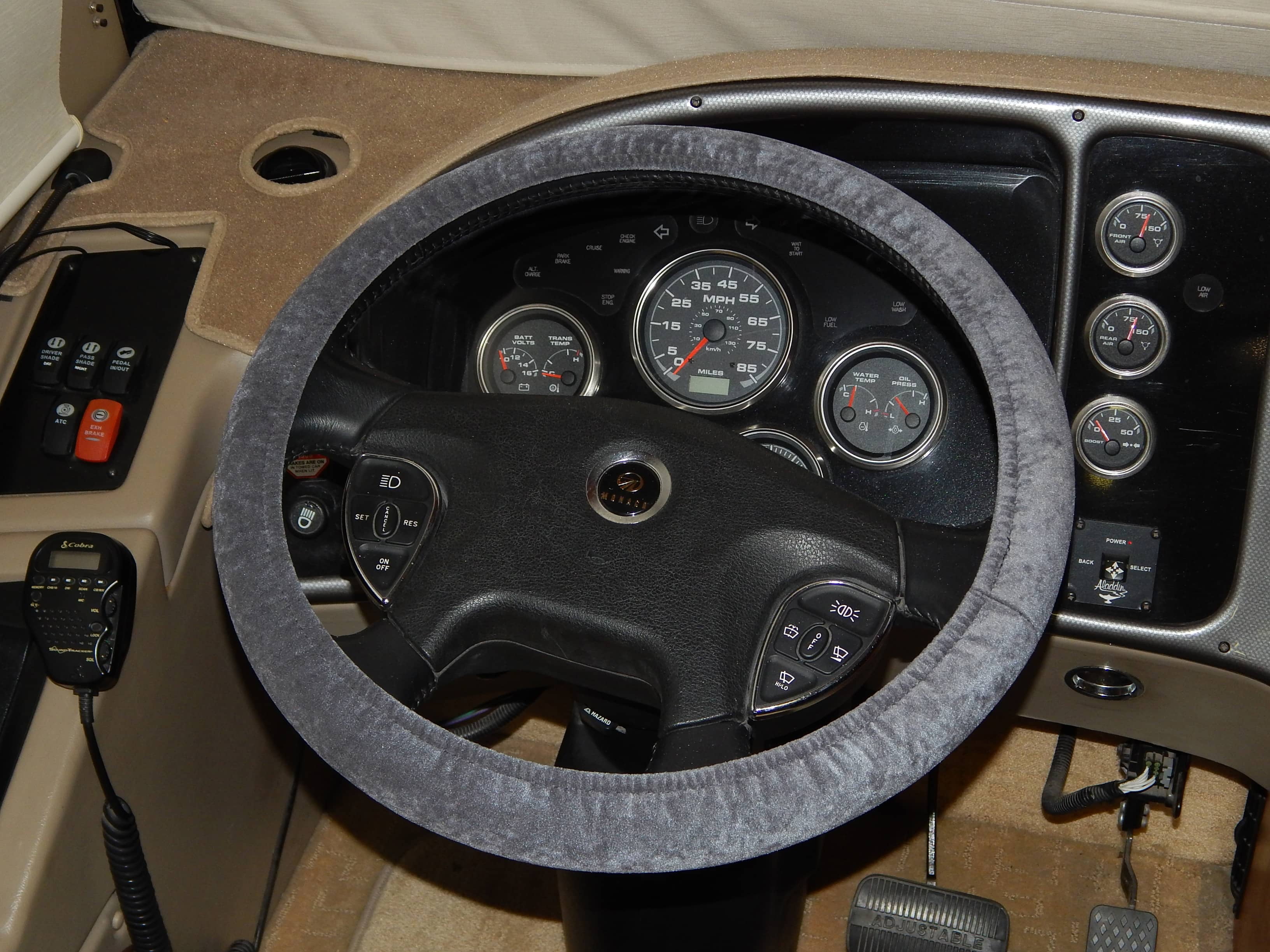 (Universal Fit) RV/Semi Steering Wheel Cover (Charcoal) - Walmart.com
