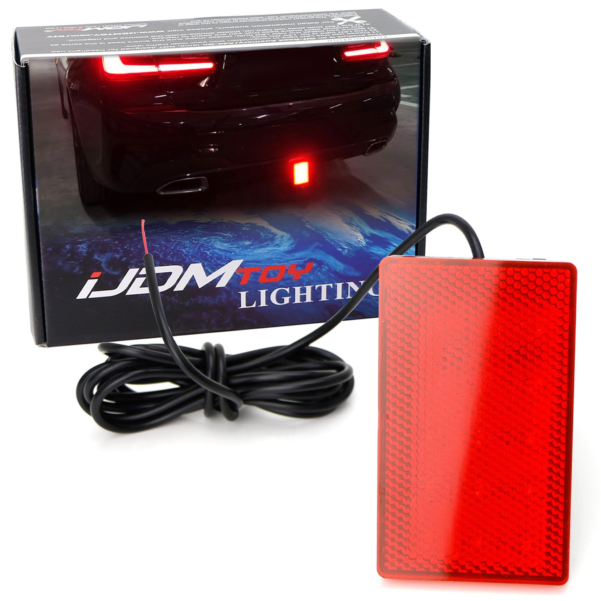 Universal Fit Red Lens 15-LED Rear Bumper Diffuser Rear Fog Pilot Light ...