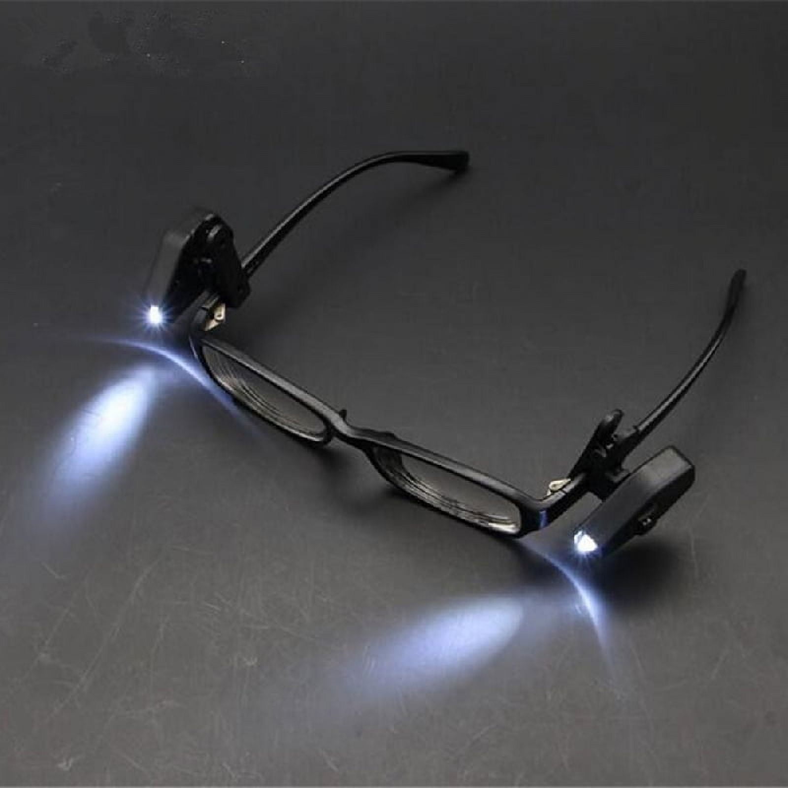 Cool LED Light Clip On Glasses Torch / Lamp Safety Li Reading Glasses ...