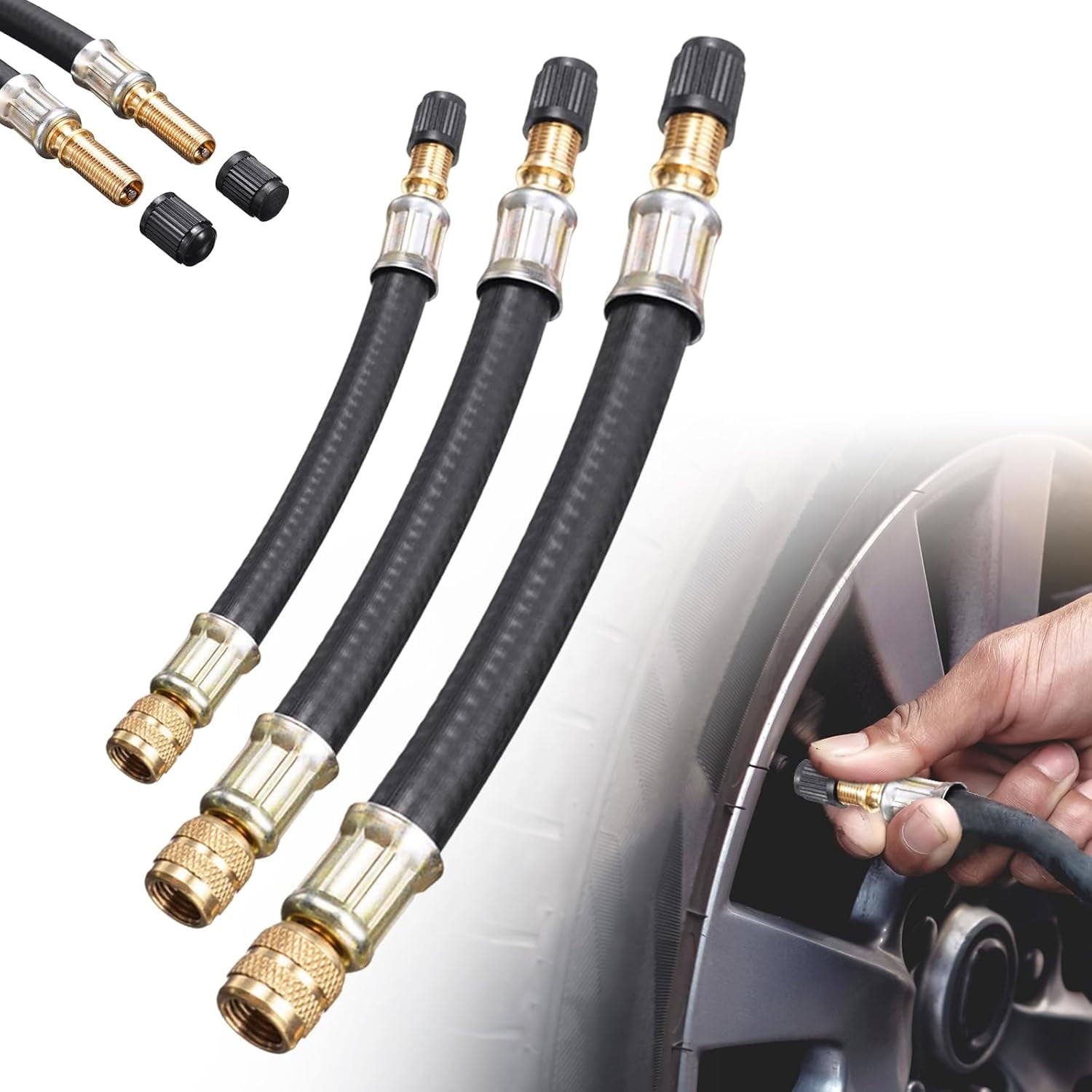 Universal Flexible Tire Valve Extenders, 2025 New Air Valve Stem ...