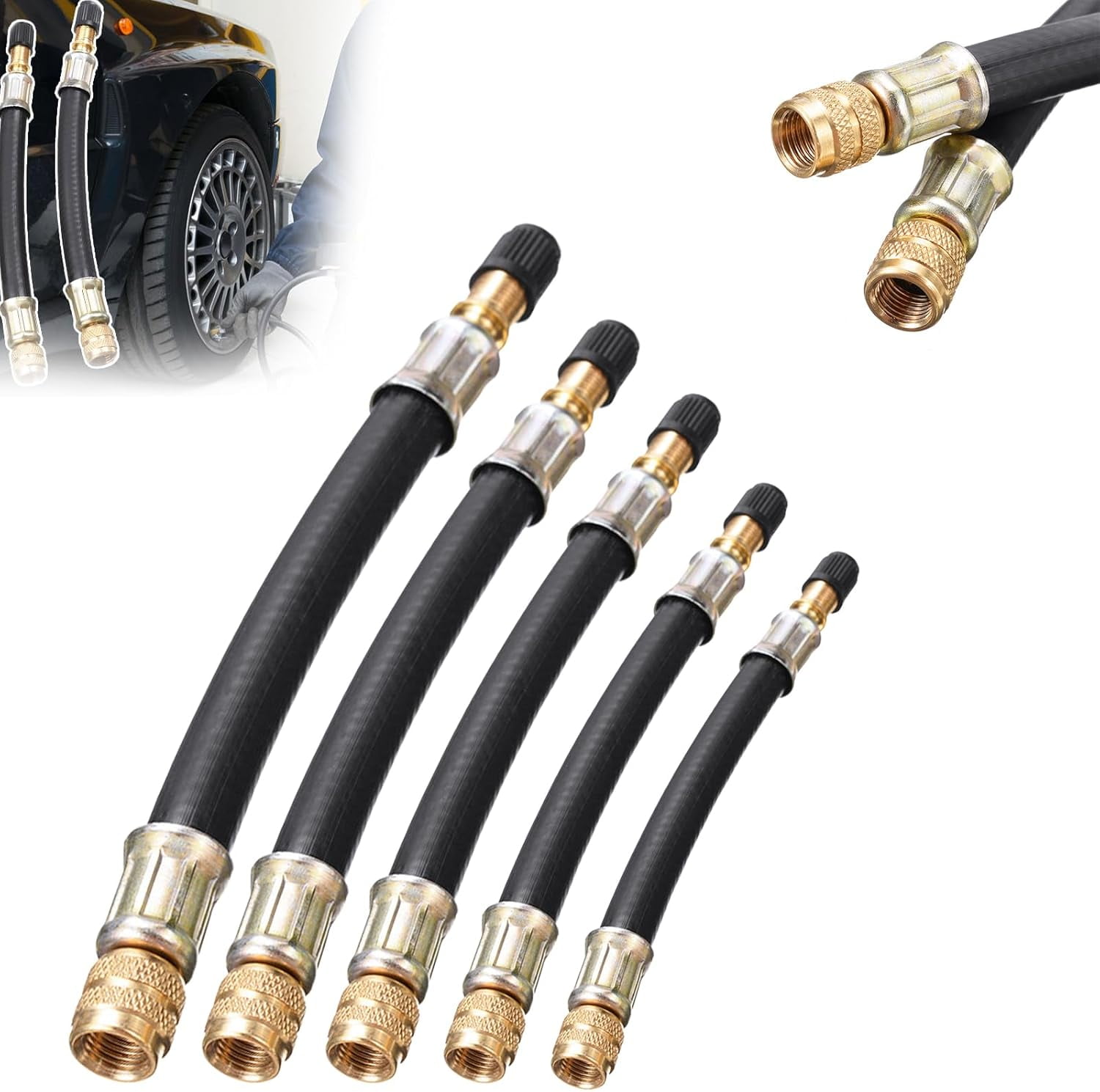 Universal Flexible Tire Valve Extenders, Flexible Tire Valve Extension ...