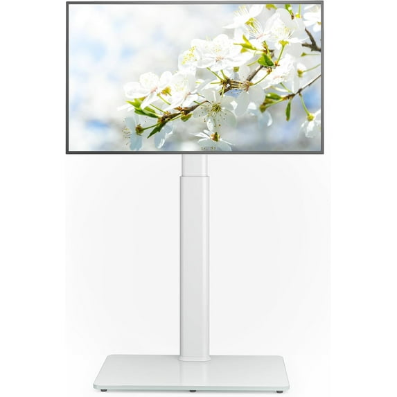 Universal Floor TV Stand with Mount 70 Degree Swivel 9 Level Height ...