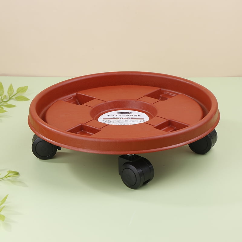 Universal Flower Pot Wheels Round Plastic Tray Heavy Duty Flower Pot ...