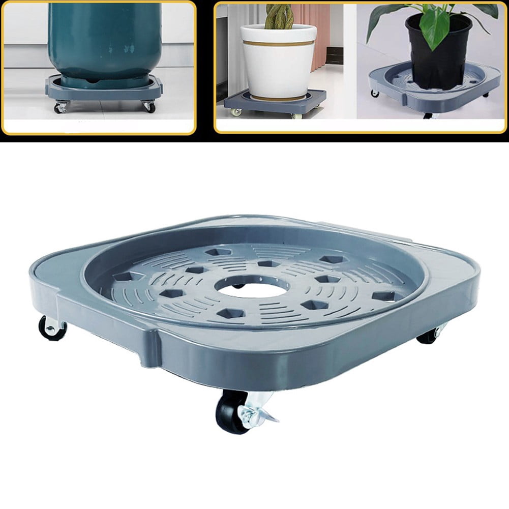 Universal Flower Pot Wheels Round Plastic Tray Heavy Duty Flower Pot ...