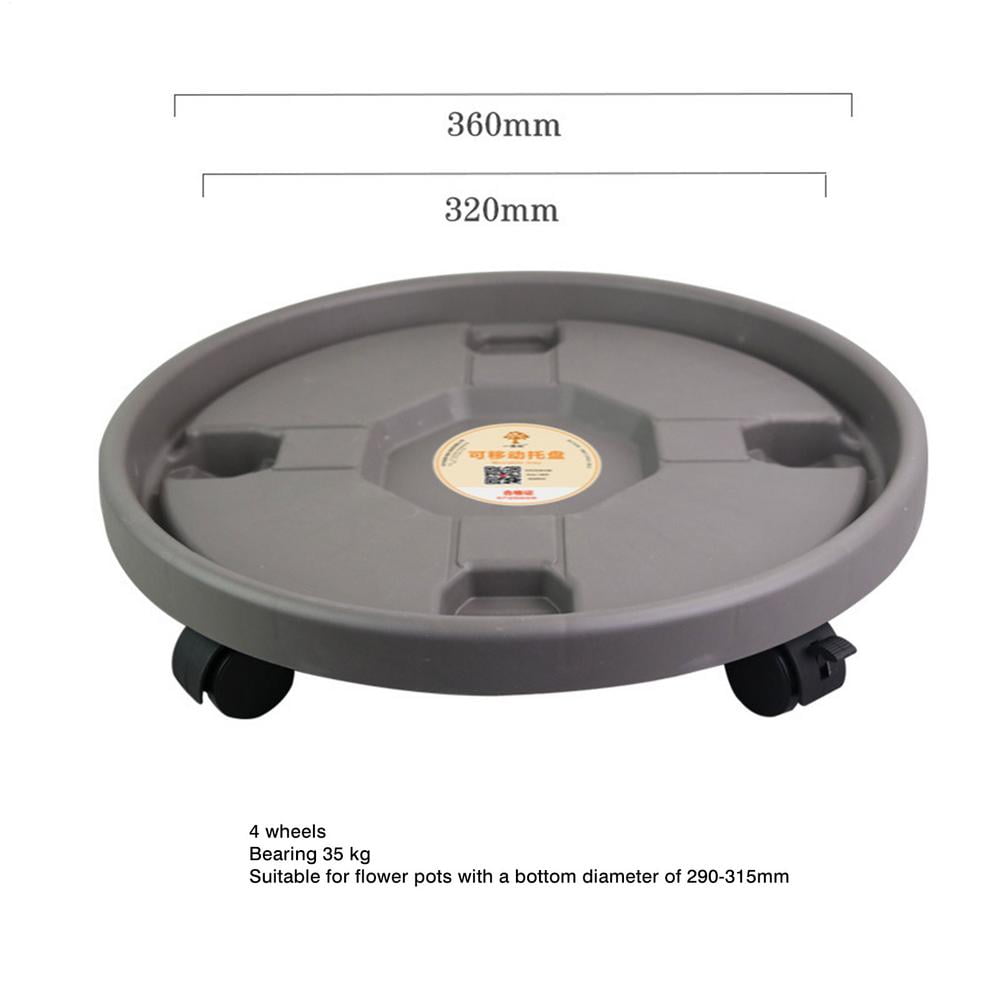 Universal Flower Pot Wheels Round Plastic Tray Plant Rack Tray Round ...