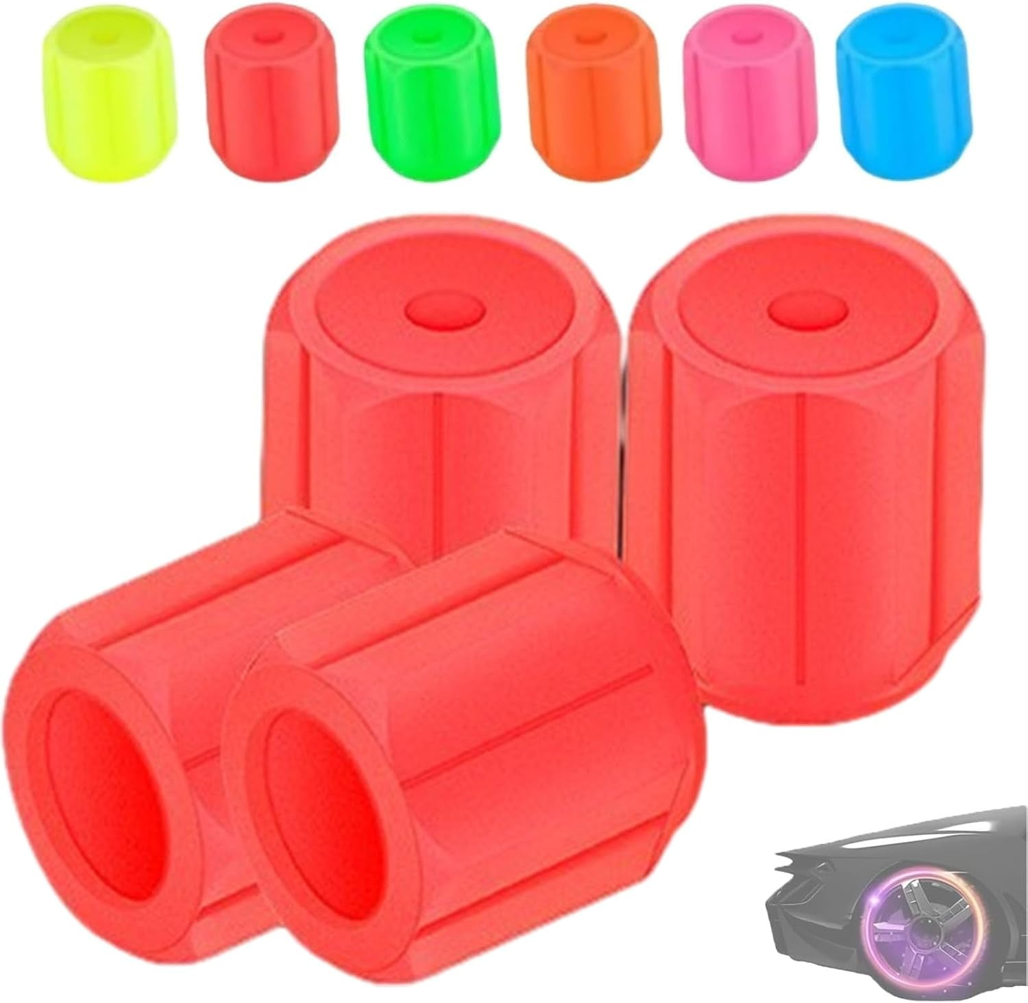 Universal Fluorescent Tire Valve Caps, Fluorescent Tire Valve Stem Caps ...