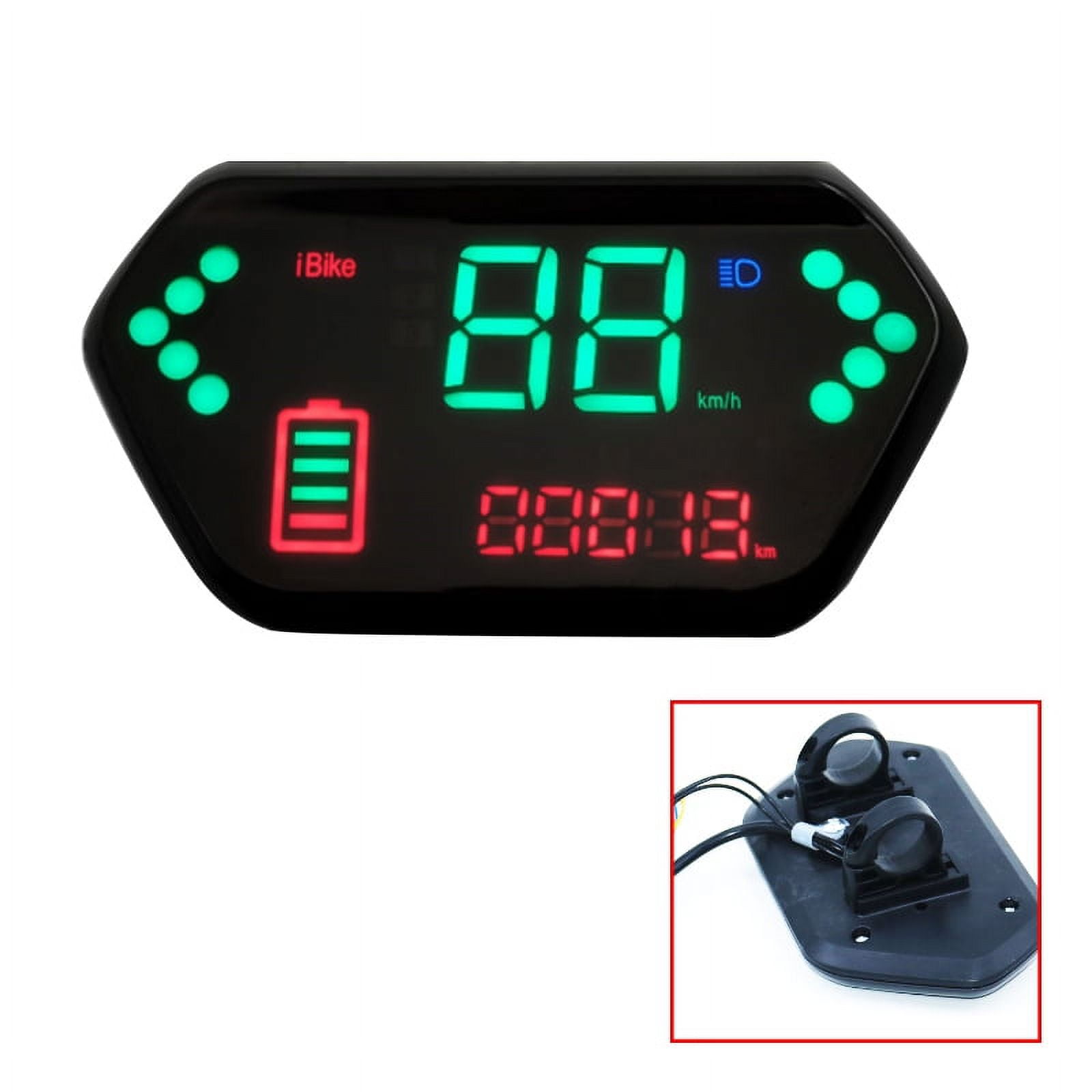 Universal For 36/48/60V Electric Bicycle LCD Display With Speed Meter ...