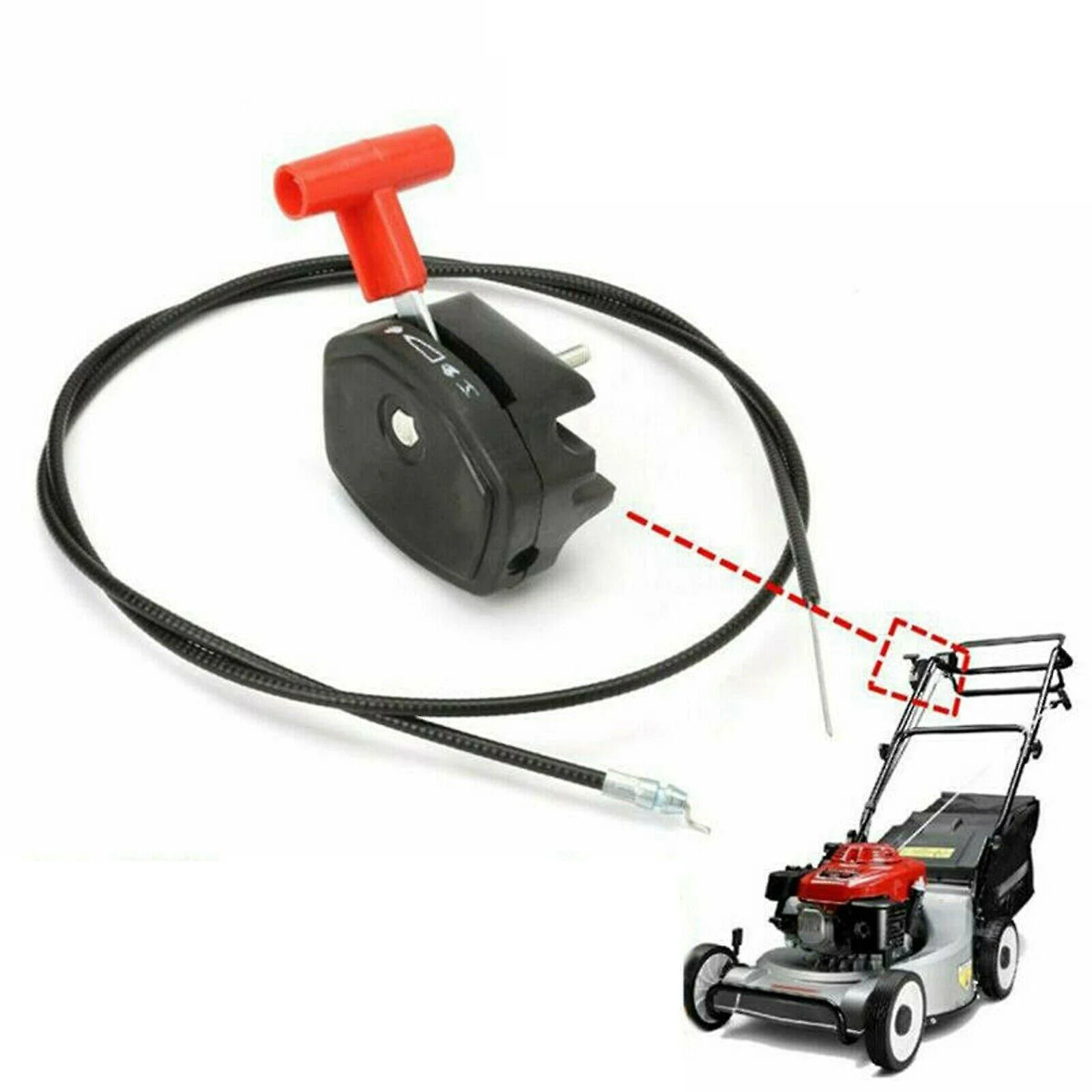 Universal For Lawnmower Lawn Mower Handle Throttle Cable Switch Lever ...