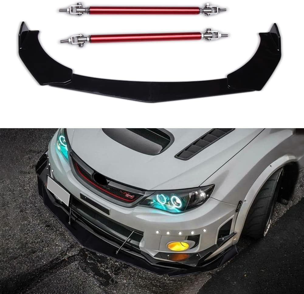 Universal Front Bumper Lip Strut Rod Spoiler Wing Wide Body Kit Spoiler ...