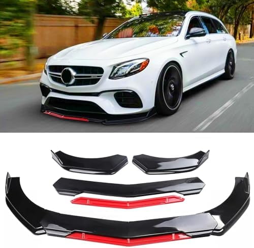 Universal Front Lip for Car,Glossy Black Front Bumper Lip, ABS ...