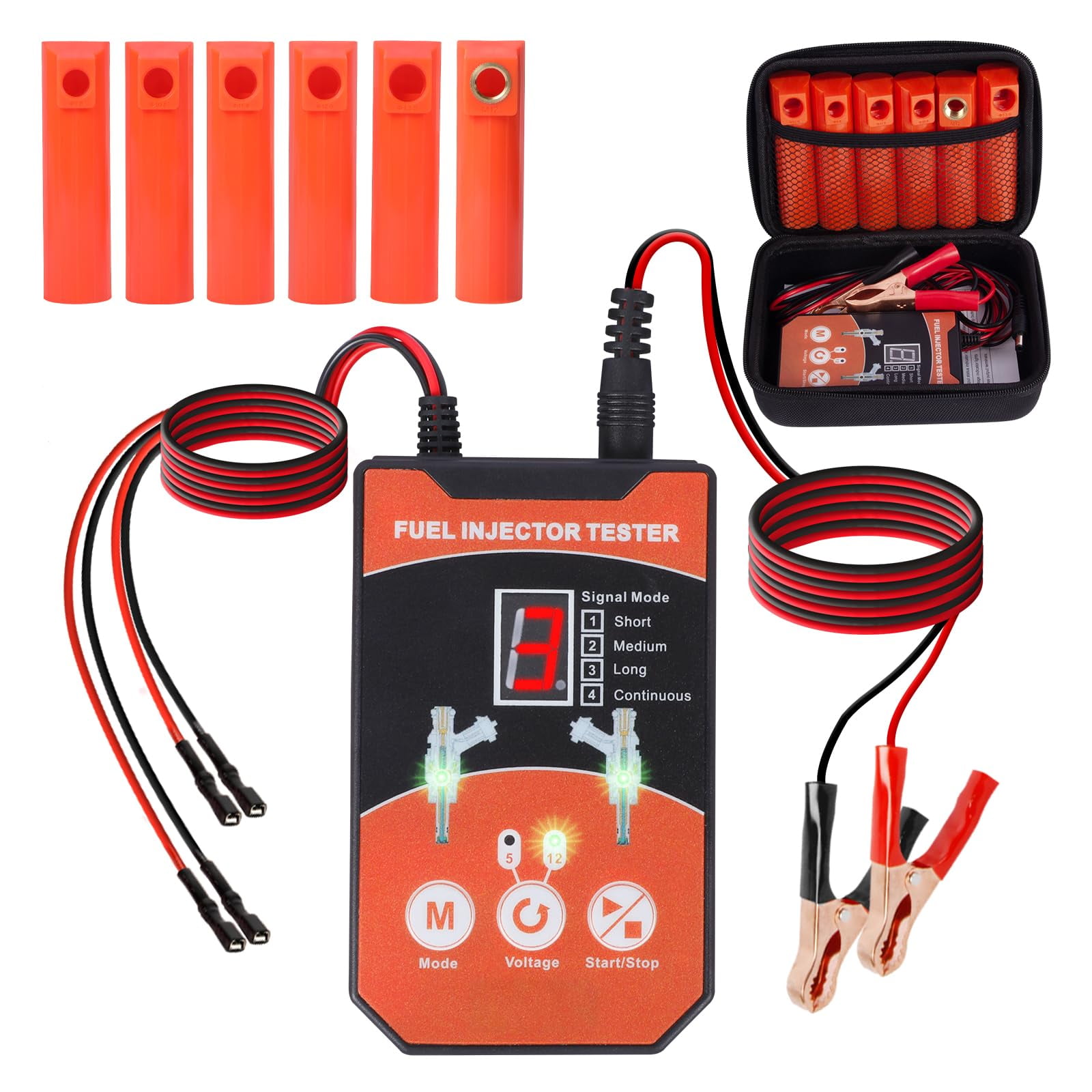 Universal Fuel Injector Tester Cleaner Tool Kit, 6 Size Cleaning ...