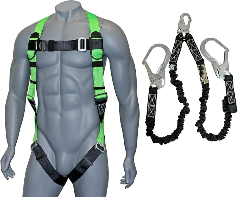 Universal Full-Body Fall Protection Safety Harness with Dorsal D-Ring ...