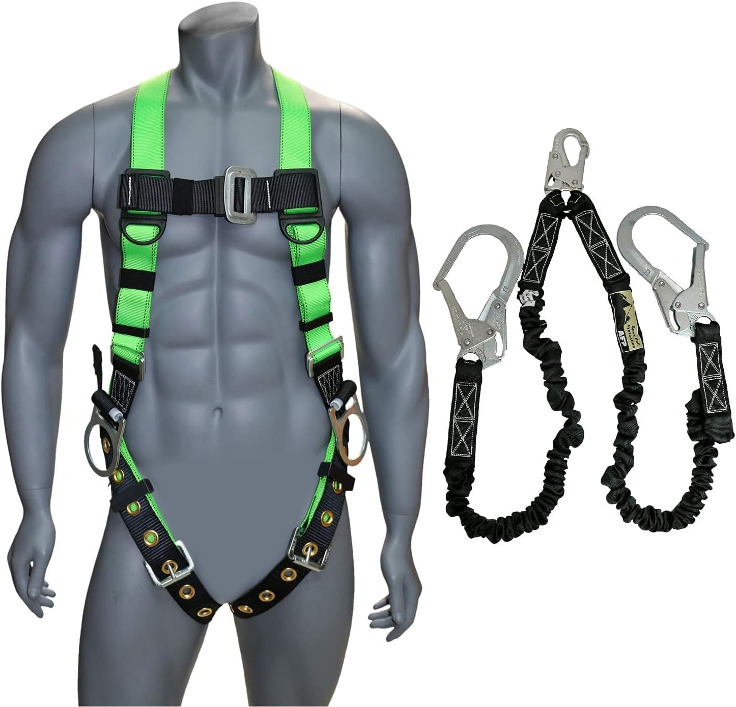 Universal Full-Body Fall Protection Safety Harness w/ 3 D-Rings and ...