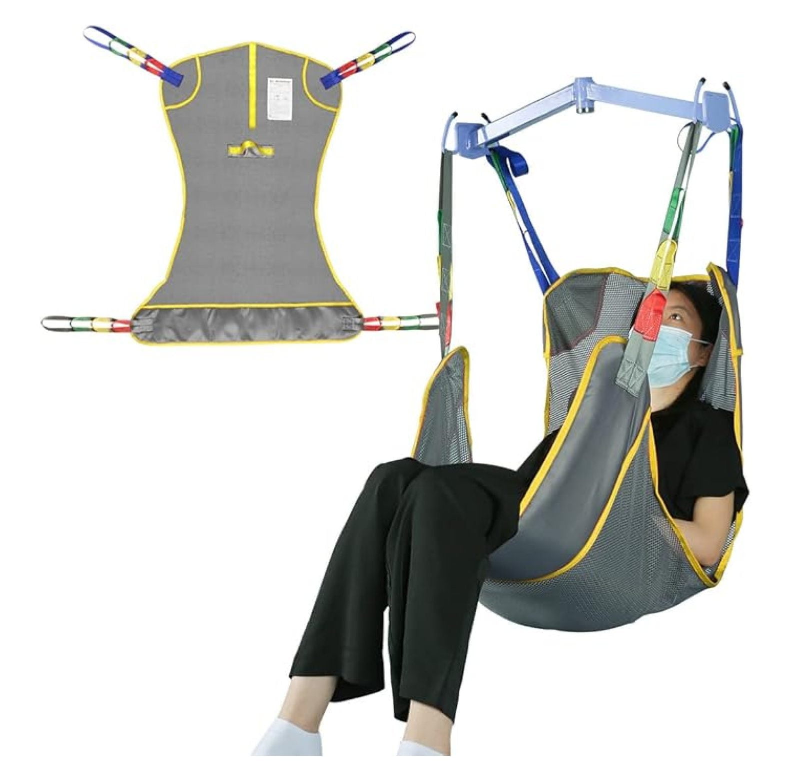 Universal Full Body Patient Lift Sling with 4-Point Support, Mesh ...