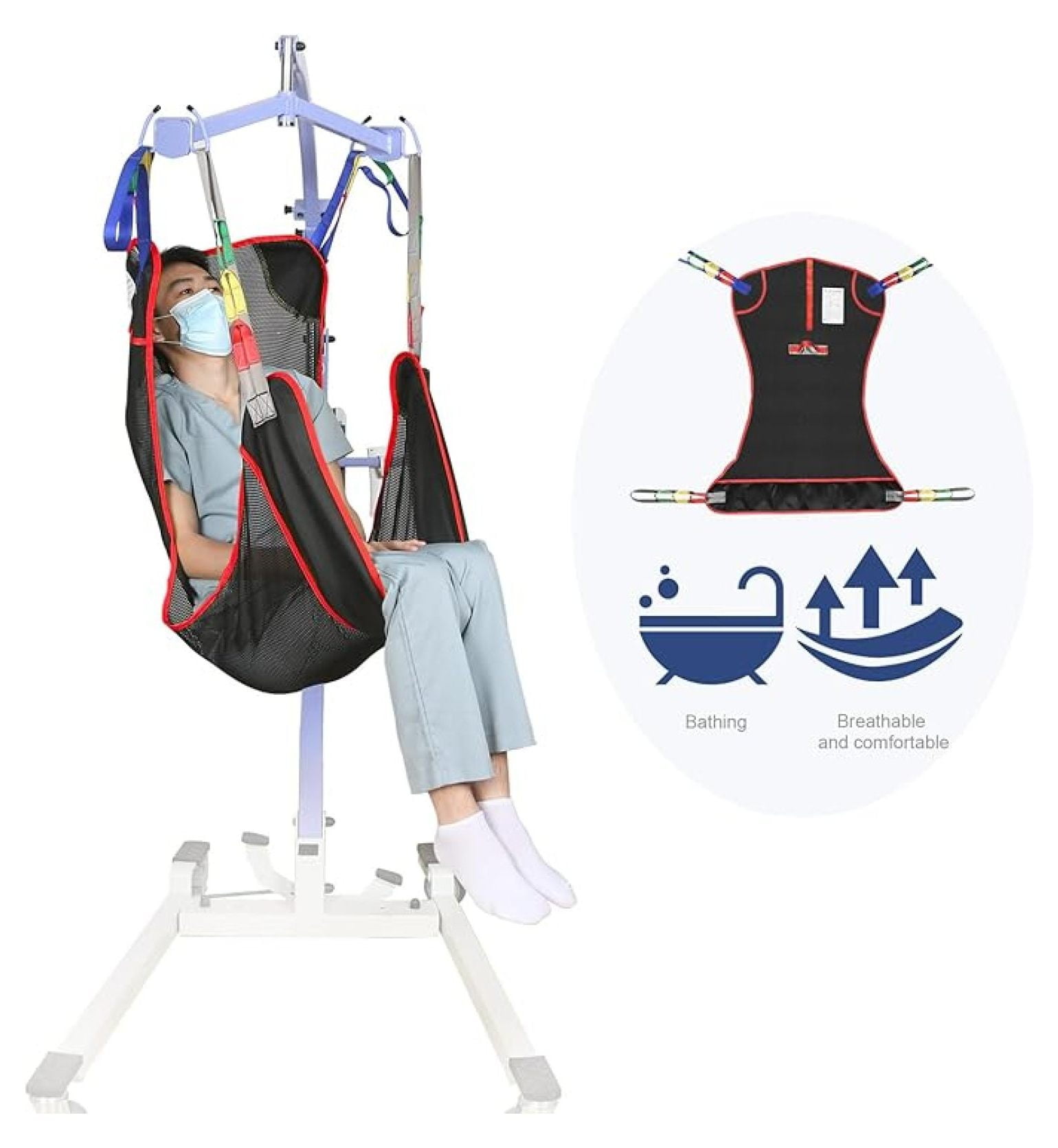 Universal Full Body Patient Lift Sling, Mesh Fabric Transfer and ...