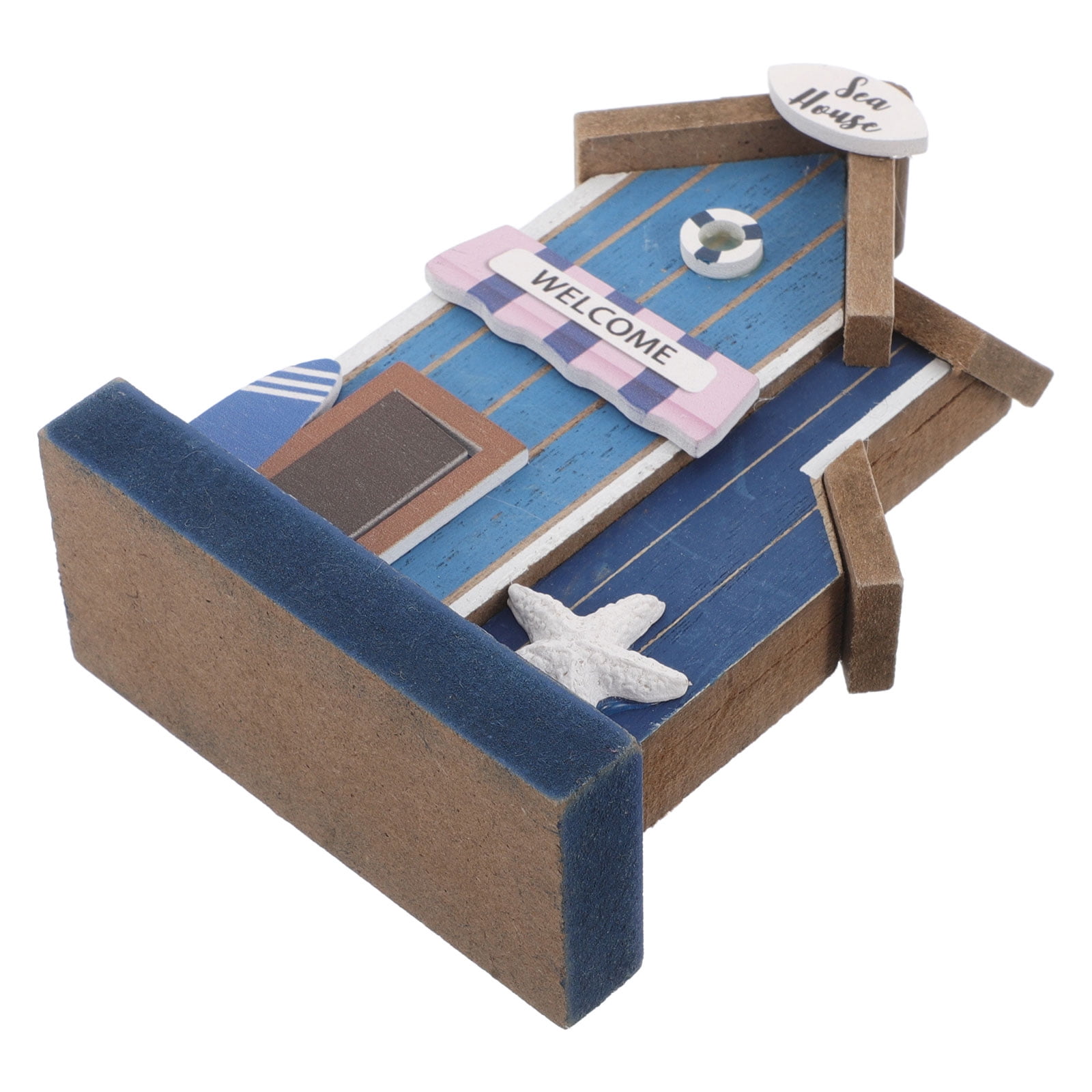 OUNONA Mediterranean Beach Scene Wood Sculptures for Dollhouse Decor ...