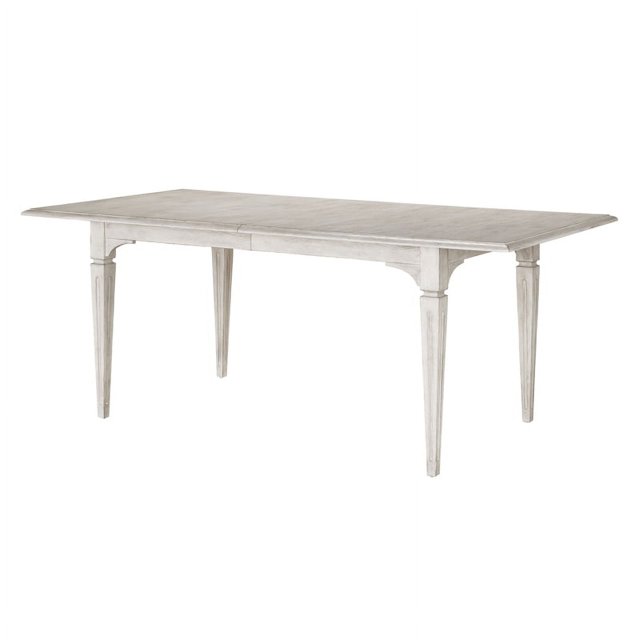 Universal Furniture Oak Wood 80 Inch Dining Table in Weathered White ...