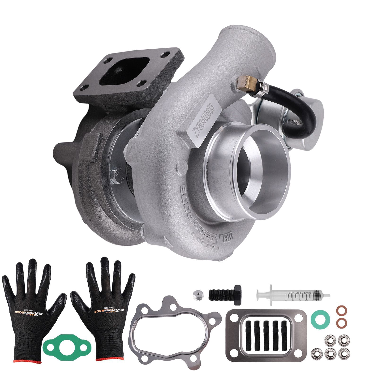 Universal GT28/T25/GT2871/GT2860 Turbo Turbine Kit .64 A/R, Water + Oil ...