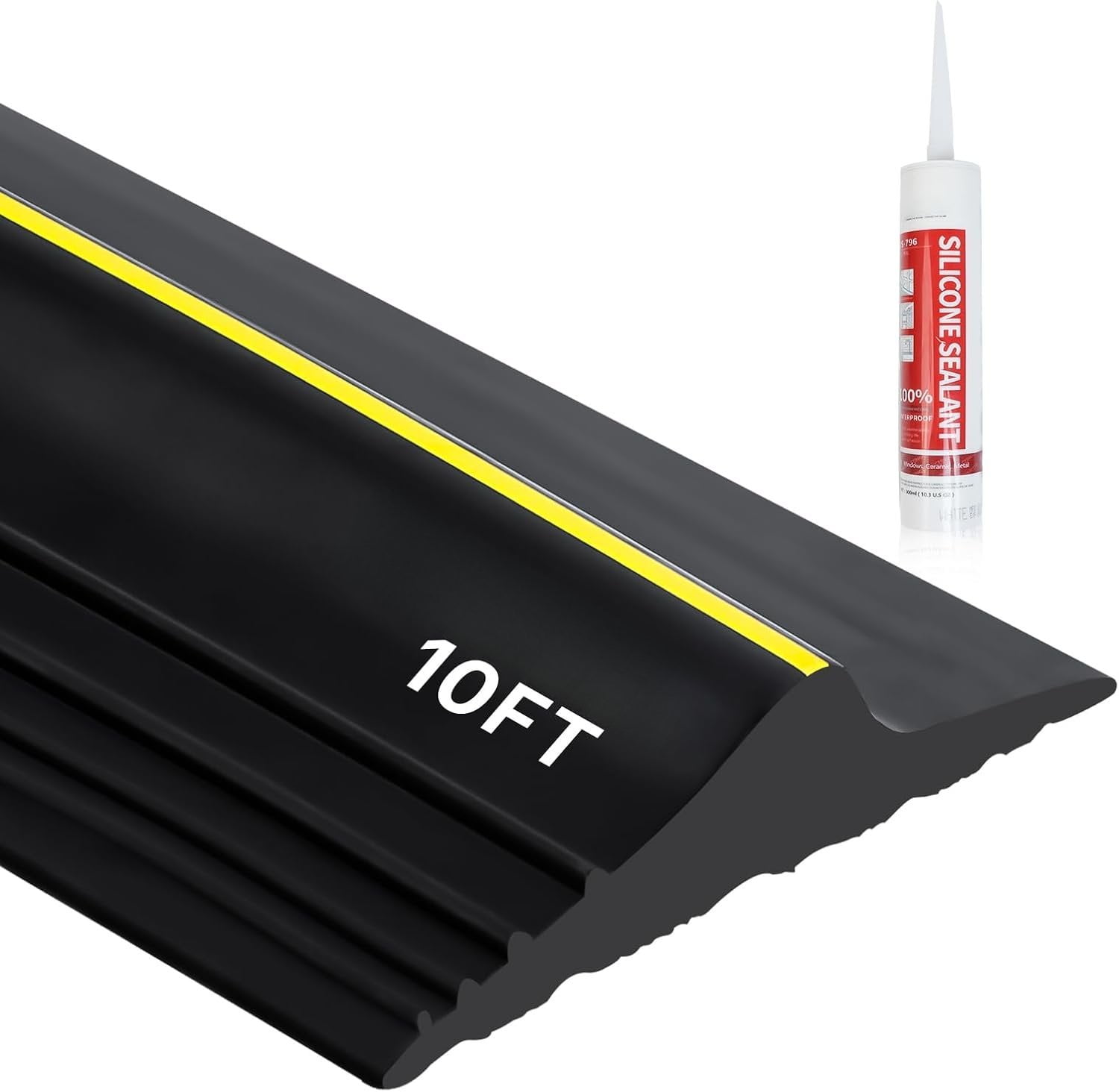 Universal Garage Door Bottom Threshold Seal Rubber Strip with Adhesives ...