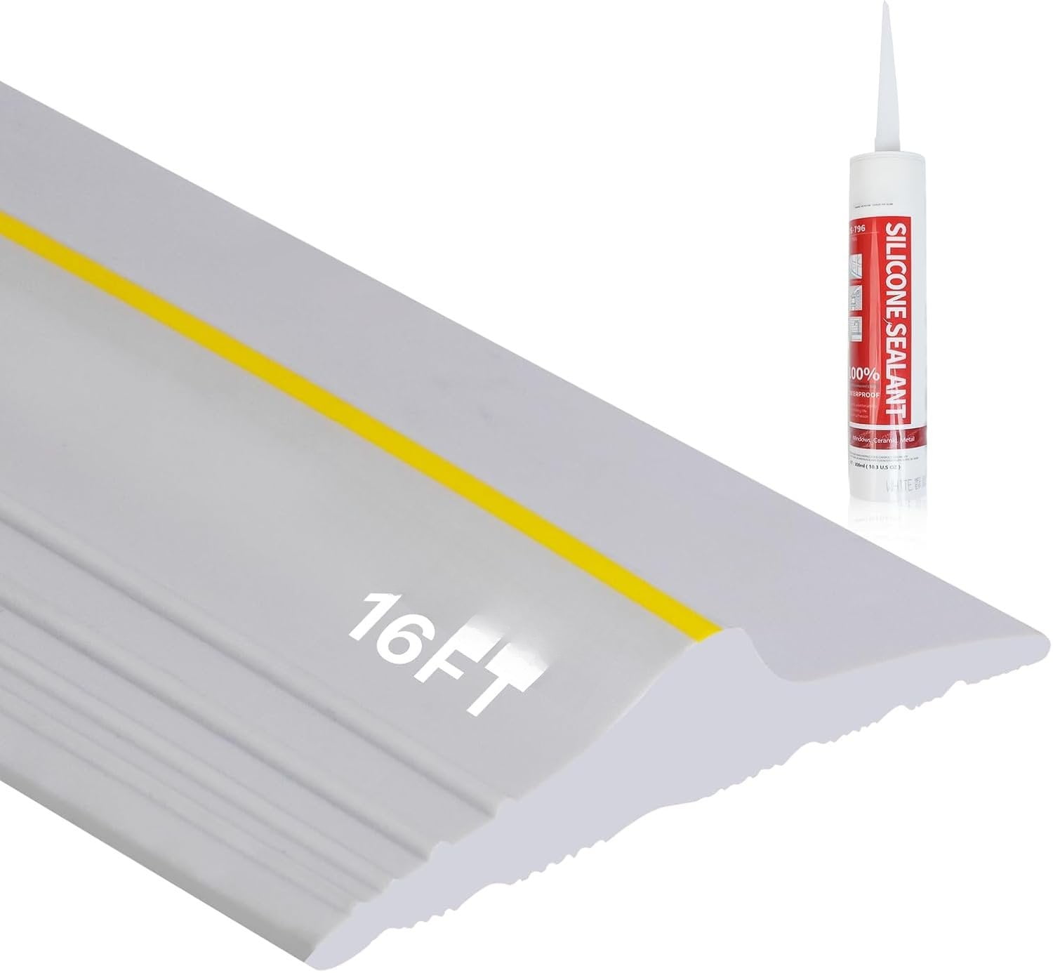 Universal Garage Door Bottom Threshold Seal Rubber Strip with Adhesives ...