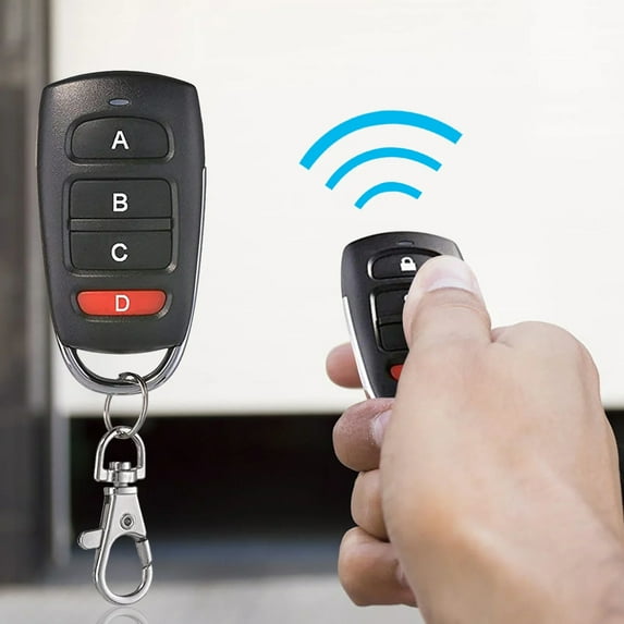 Universal Garage Door Clone Key Fob 433 Mhz, 4-Button Security Remote ...