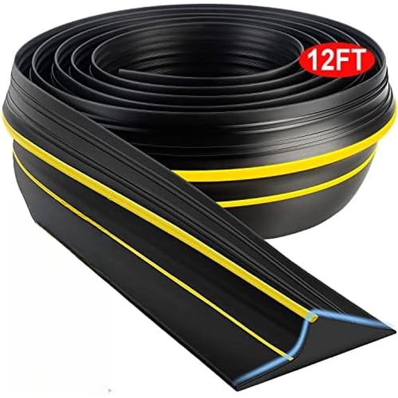 Universal Garage Door Threshold Seal Strip 12FT Kit, Bottom Waterproof ...