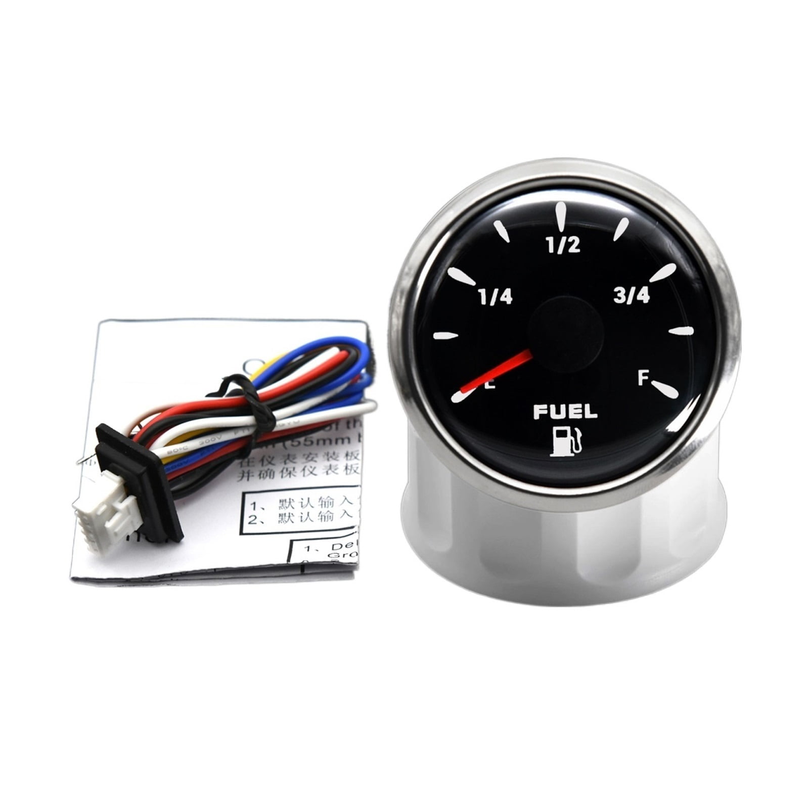Universal Gas Fuel Level Gauge Analogue 7 Color LED Car Boat 240-33ohm ...