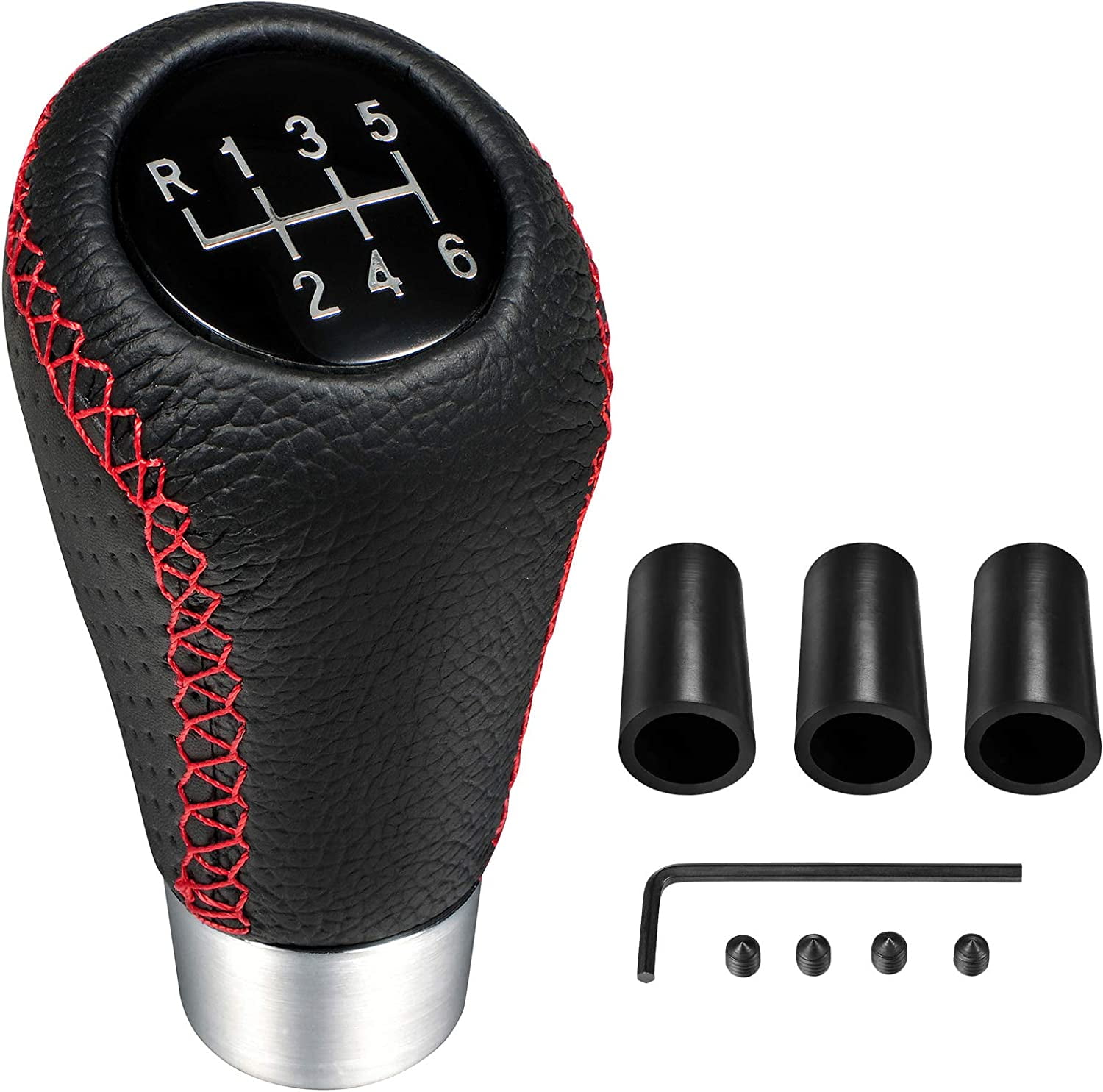 Universal Gear Shift Knob 6 Speed Manual Leather, Car Tuning Parts ...