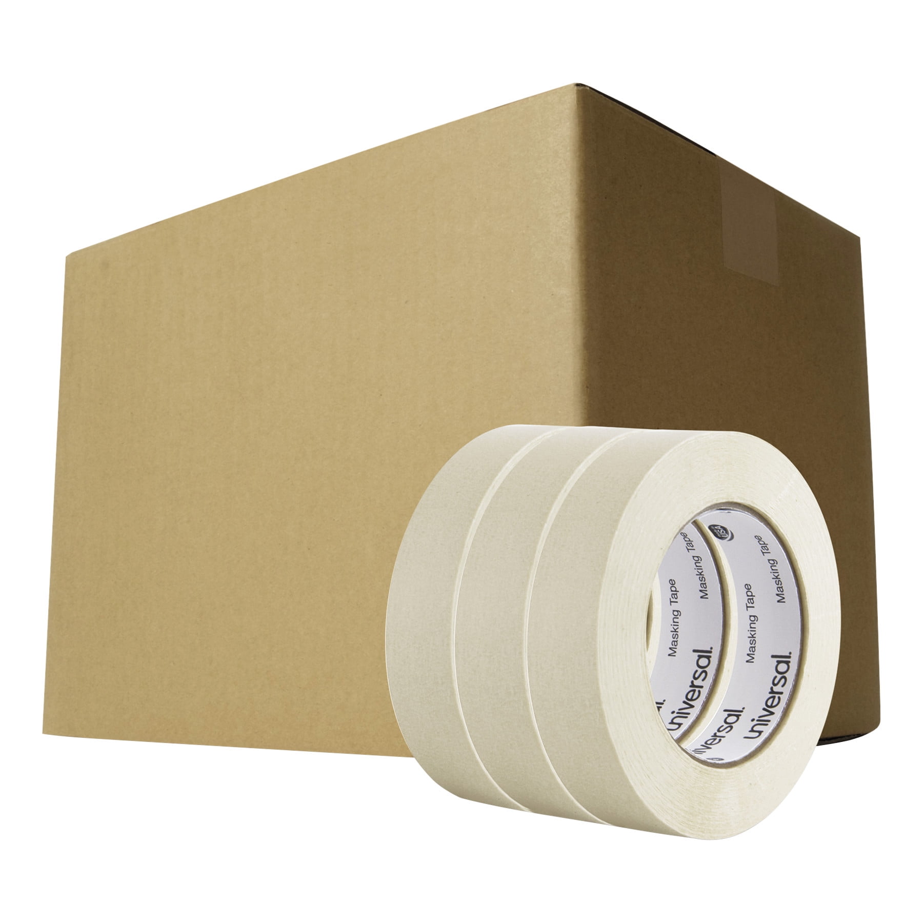 Universal General Purpose Masking Tape, 24mm x 54.8m, 3" Core, 3/Pack ...