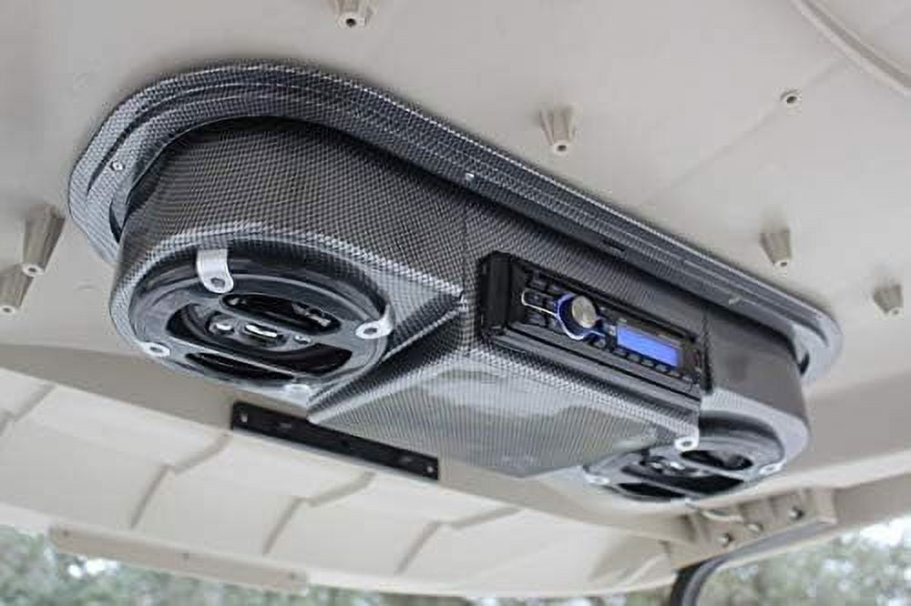 Universal Golf Cart Overhead Radio Console | Carbon Fiber Finish ...
