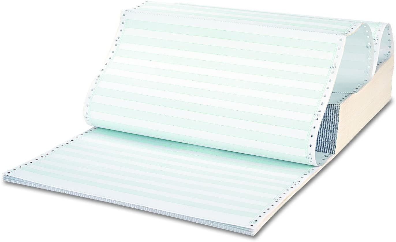 Universal Green Bar Computer Paper, 4-Part Carbonless, 14-7/8" x 11 ...
