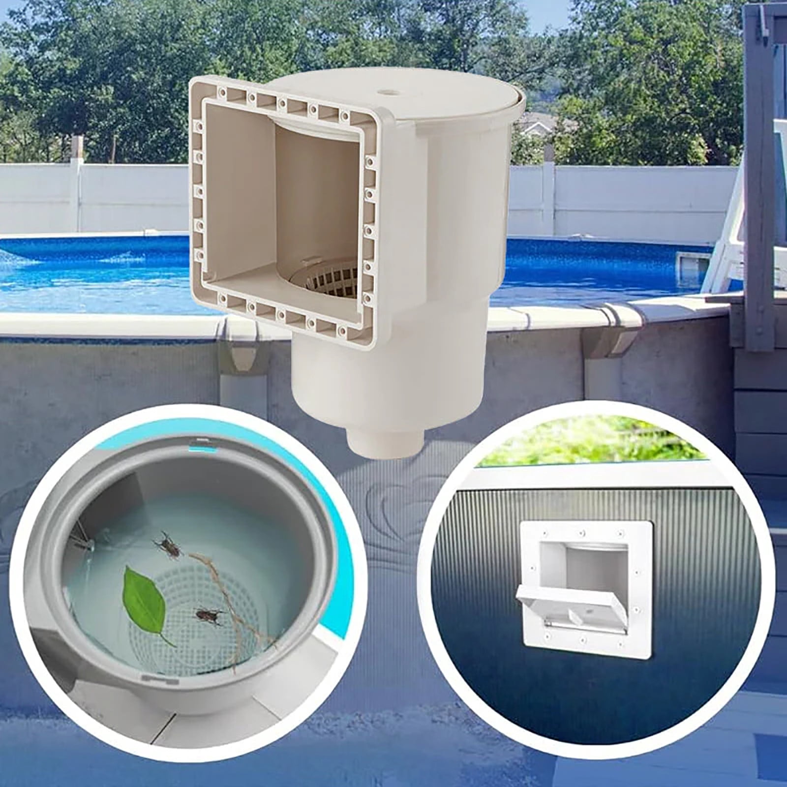 Universal Above Ground Pool Skimmer Kit - Heavy Duty Thru-Wall Skimmer ...