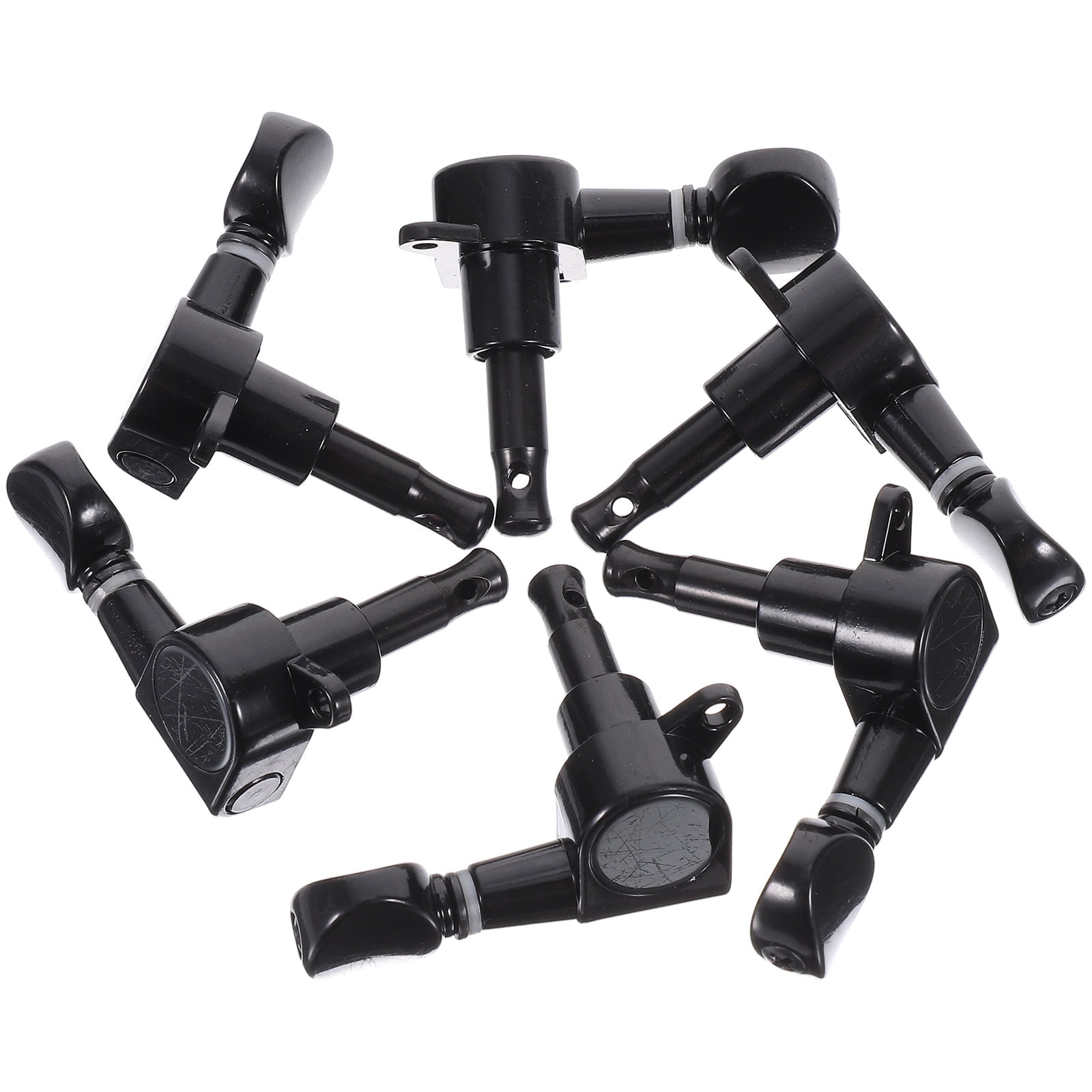 Universal Guitar Tuning Machines Pegs Tuner Key Knob Black - Walmart.com