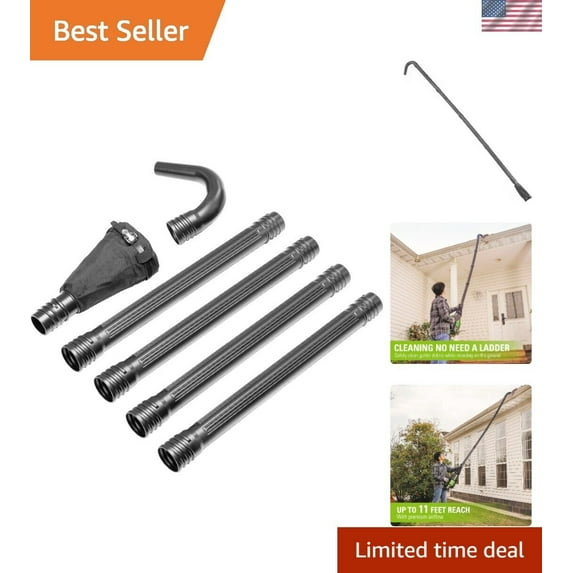 Universal Gutter Cleaning Kit - 11 ft Reach Blower Attachment with ...