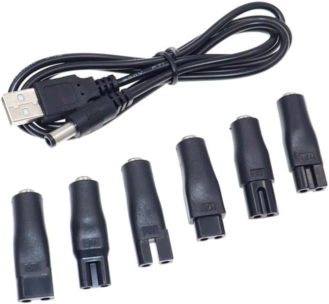Universal Hair Clippers Cable Dc Connector Usb Adapter Charging Heads Power Cord Razor Charger