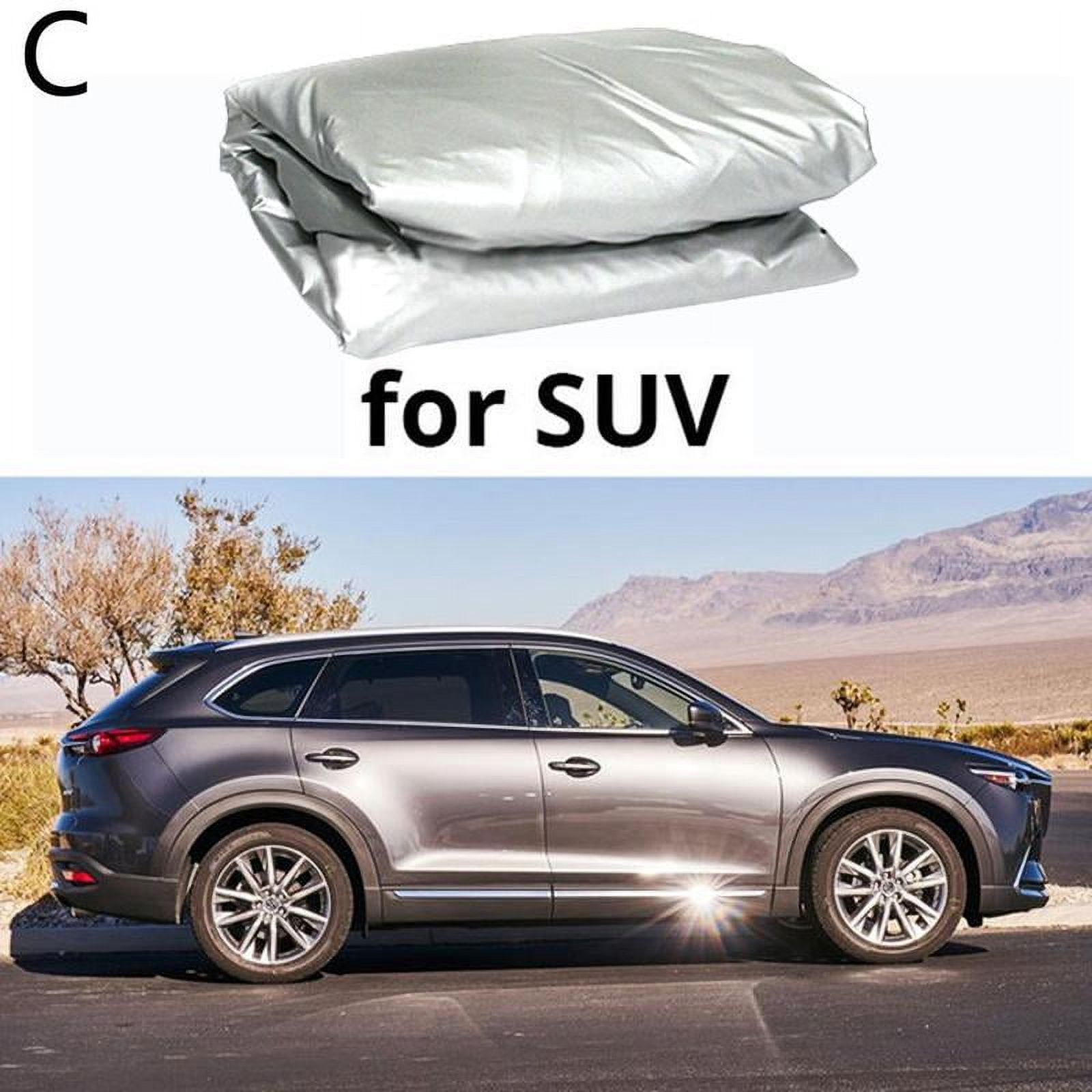 Universal Half Car Cover Sunshade Cover Outdoor Sun Reflection Aluminum ...