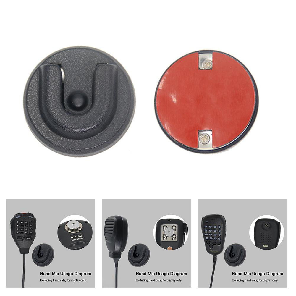 Universal Ham CB Radio Microphone Mic Hanger Holder W Adhesive Back ...