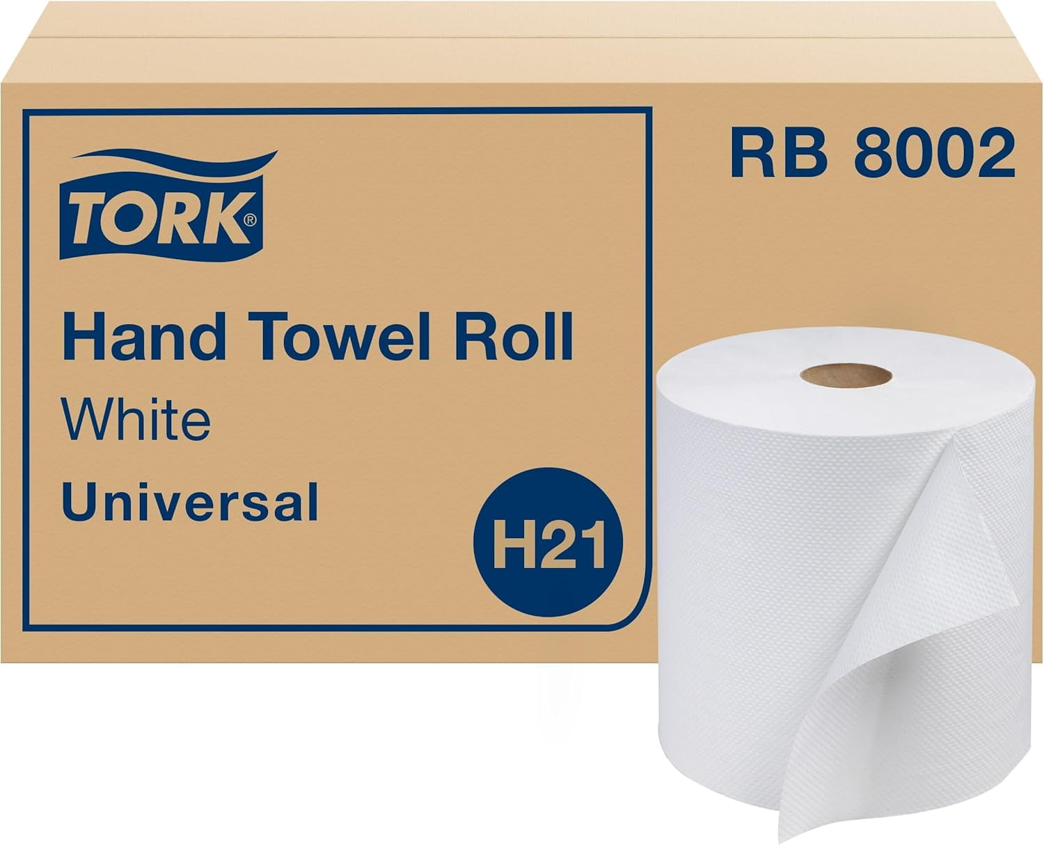 Universal Hand Towel Roll White Compatible with H21 Dispensers 100% ...