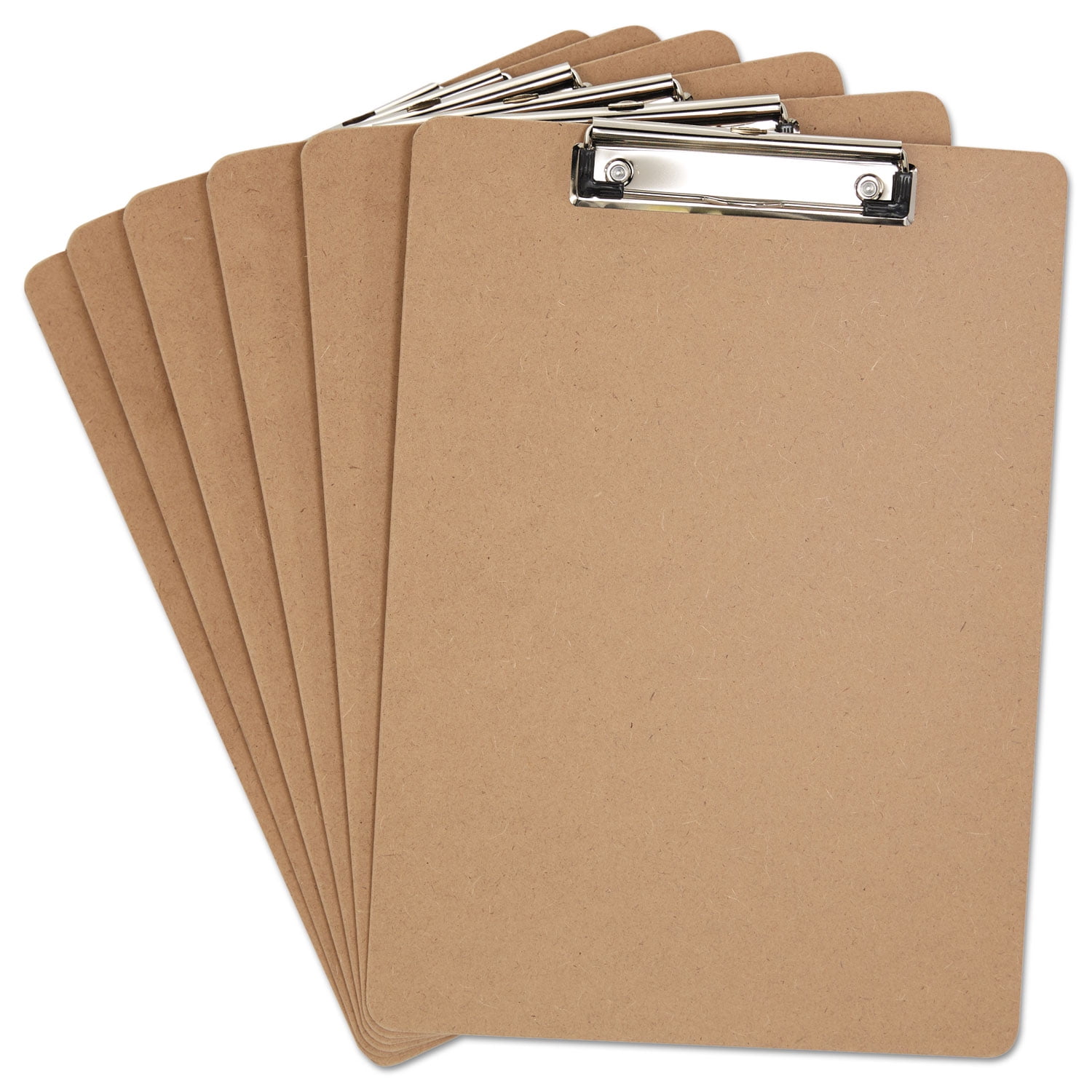 Universal 6-Pack Hardboard Brown Clipboards, 8 1/2w x 12h -UNV05562 ...