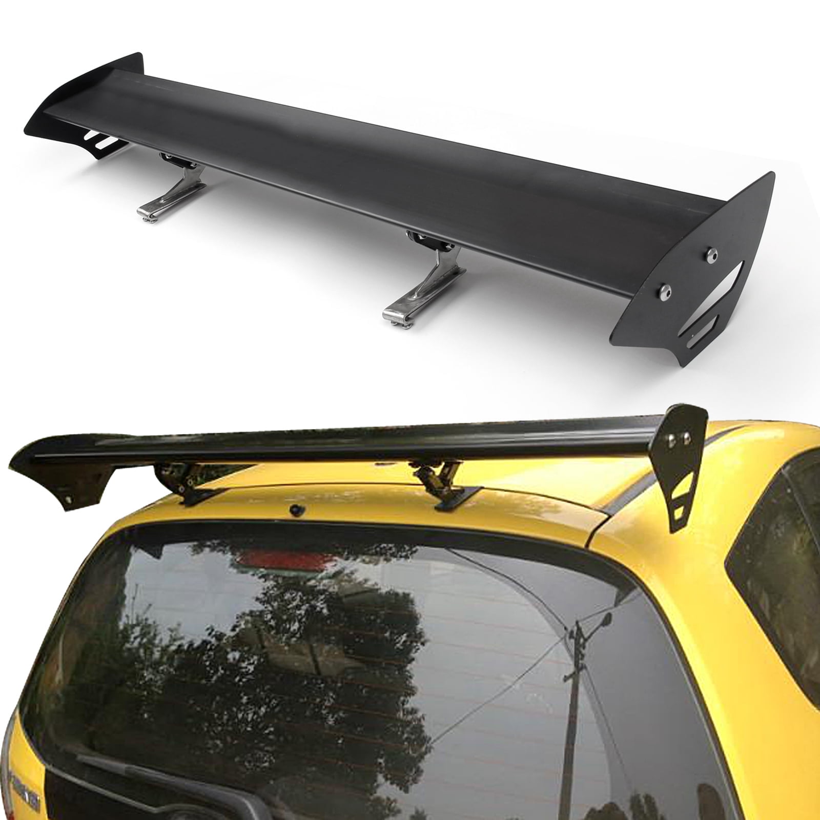 Universal Hatch Adjustable Aluminum GT Rear Trunk Wing Racing Spoiler ...
