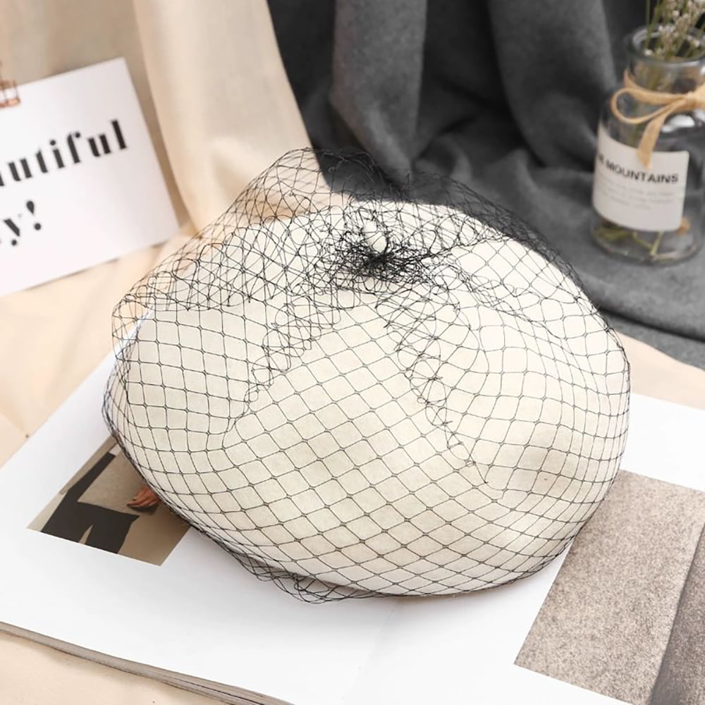 Universal Hats Women Beret Vintage Mesh Yarn Berets Female Breathable ...