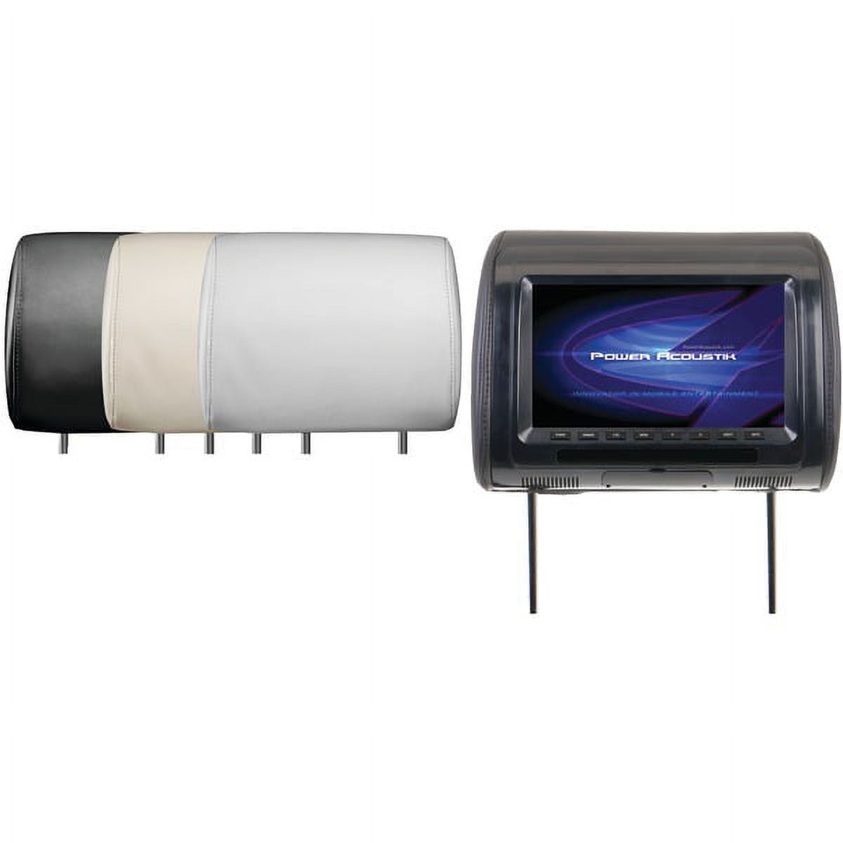 Universal Headrest Monitor With Ir Transmitter & 3 Interchangeable ...