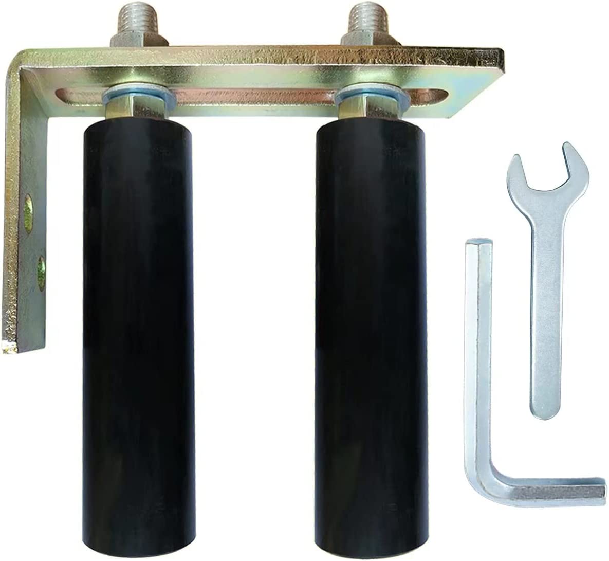 Universal Heavy Duty Slide Gate Guide Roller 6" Black L Rear Post ...