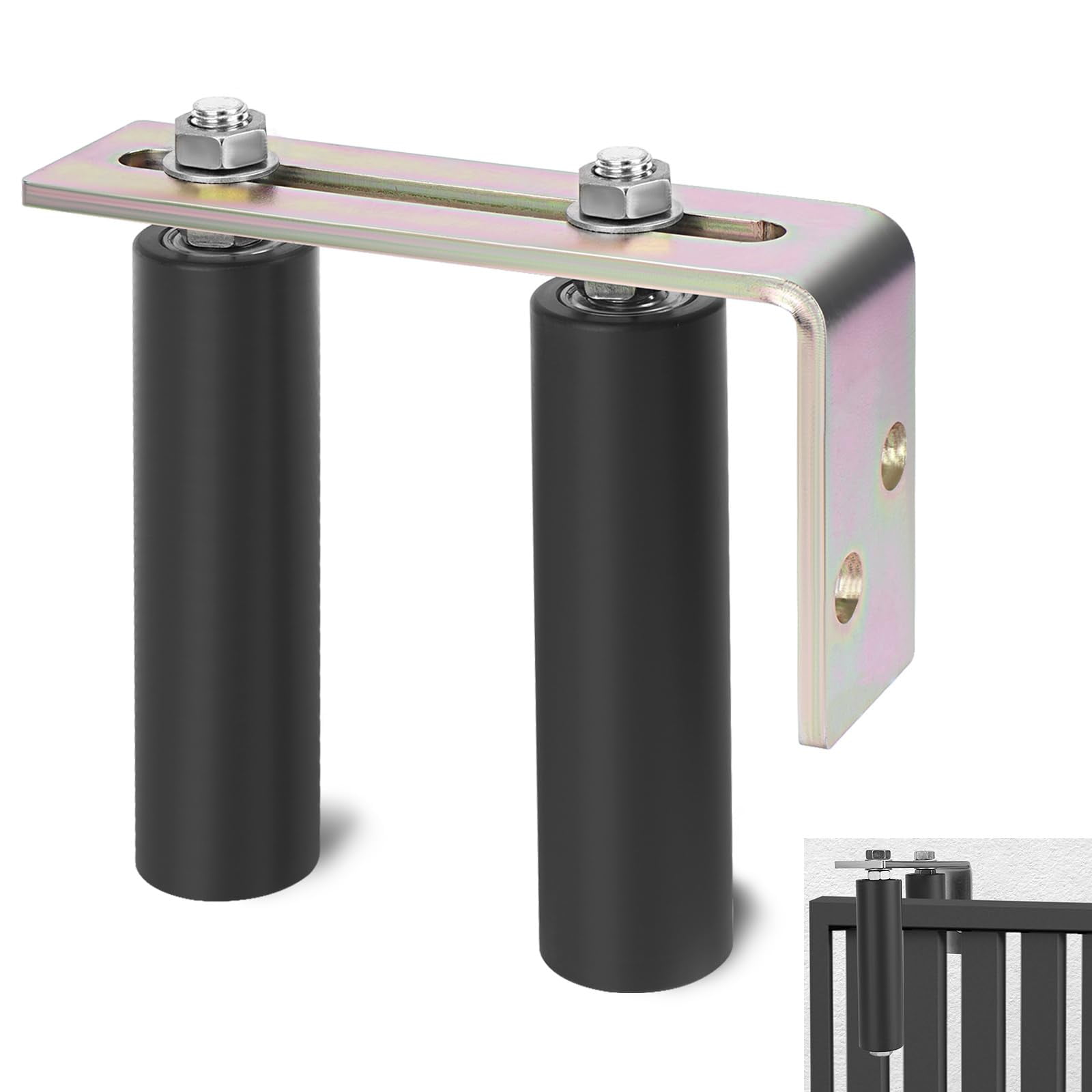 Universal Heavy Duty Slide Gate Guide Roller, 6" Nylon Rollers with ...