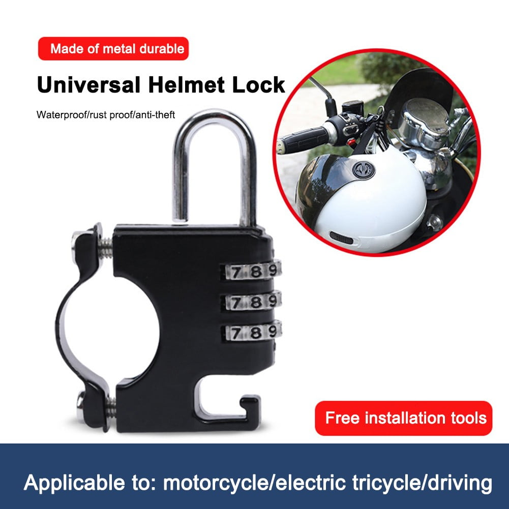 Universal Helmet Lock Anti-Theft Padlock for Motorbike Motorcycle ...