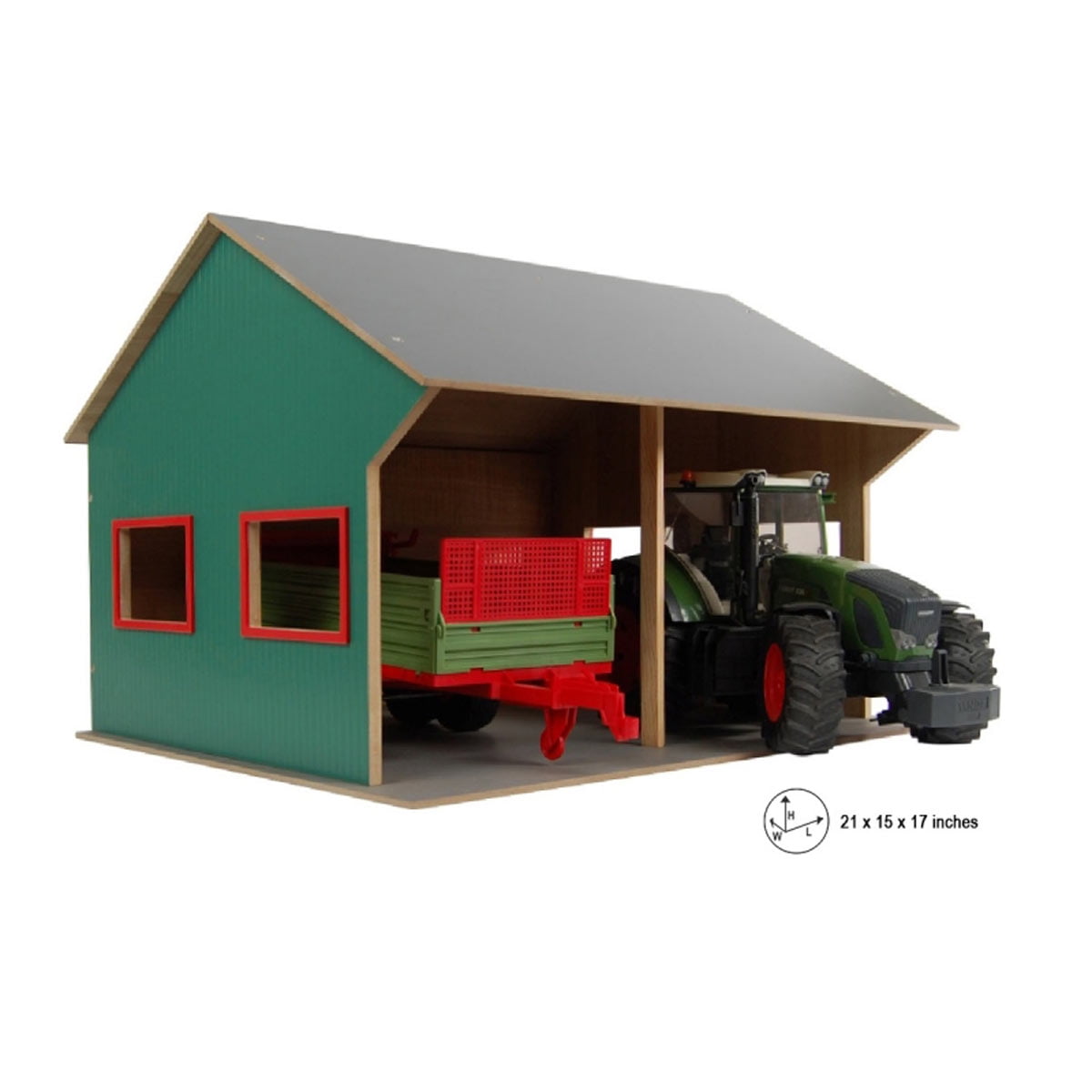 Universal Hobbies 1/16 Farm Machinery 2 Bay Shed with High Roof, 610263 ...