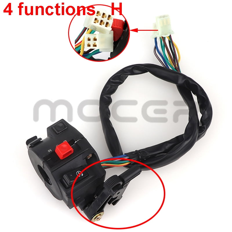 Universal Horn Button Turn Signal Electric Fog Lamp Light Start Handlebar Controller Switch for ...