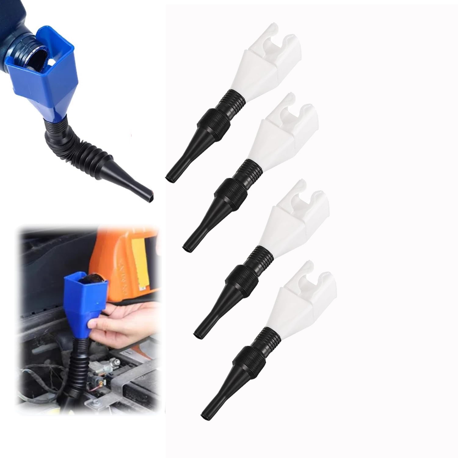 Universal Household Folding Buckle Funnel, Retractable Auto Fuel Snap ...