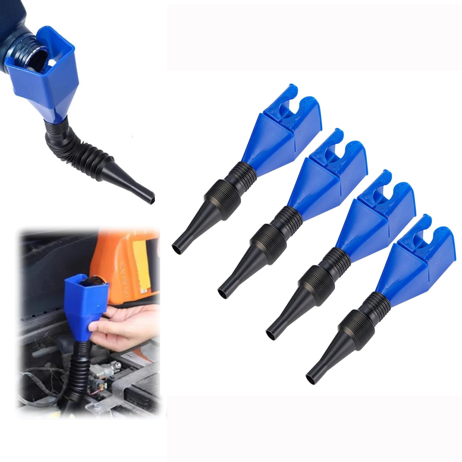 Universal Household Folding Buckle Funnel, Retractable Auto Fuel Snap ...