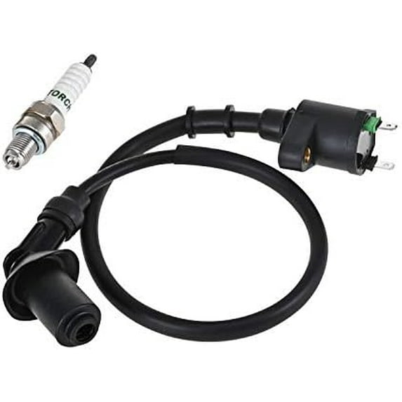 Universal Ignition Coil + A7TC Spark Plug for 50cc 80cc 90cc 125cc 150cc Taotao Motorcycle ATV ...